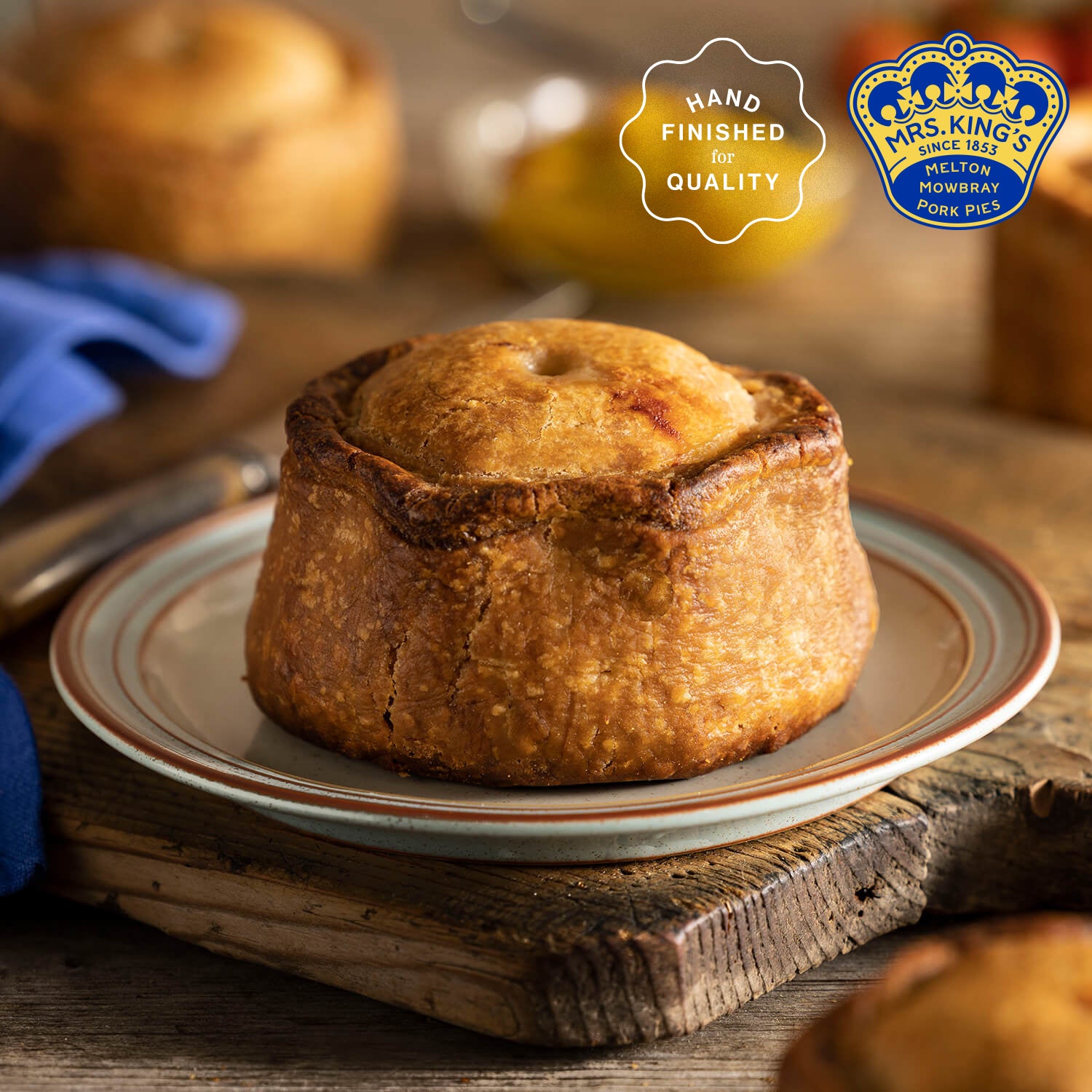 Hand Finished Medium Mrs King’s Melton Mowbray Pork Pie 440g – Ye Olde ...